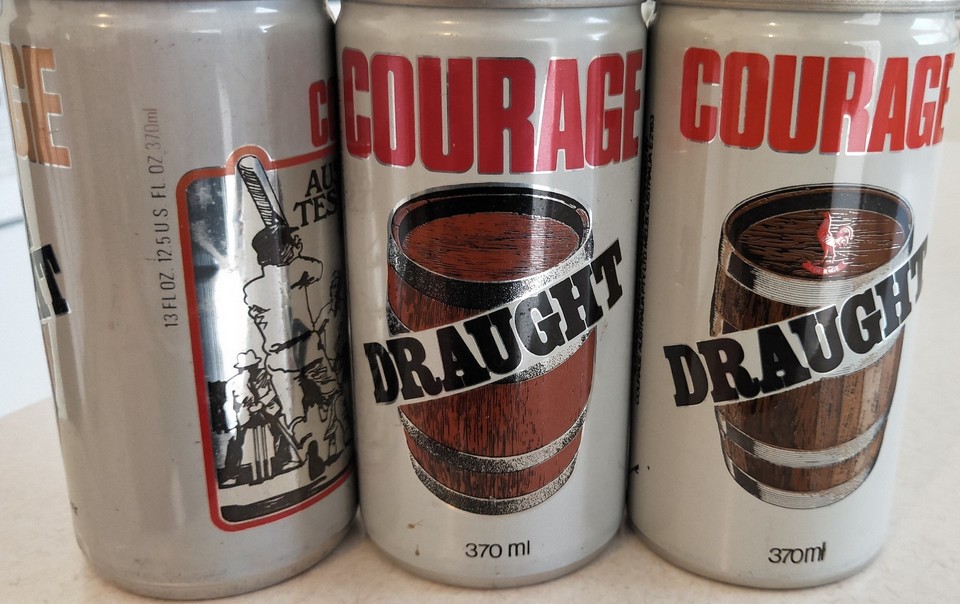 COURAGE DRAUGHT SILVER SKI, RECORD P'SHIP & RED ROOSTER SYMBOL, RARE ...