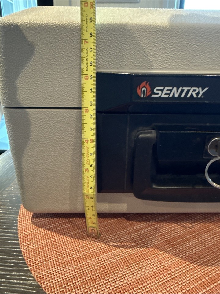 Sentry 1150 Fireproof Waterproof Lock Box Safe Chest w/ Key - Portable ...