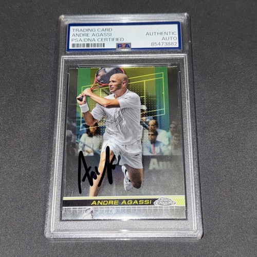 Andre Agassi 2024 Topps Chrome Tennis PSA/DNA Signed Auto Slab | eBay
