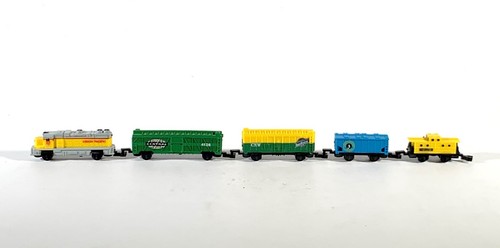 Vintage 1989 Galoob Micro Machines Train Cars Lot of 4 w/ “Union ...