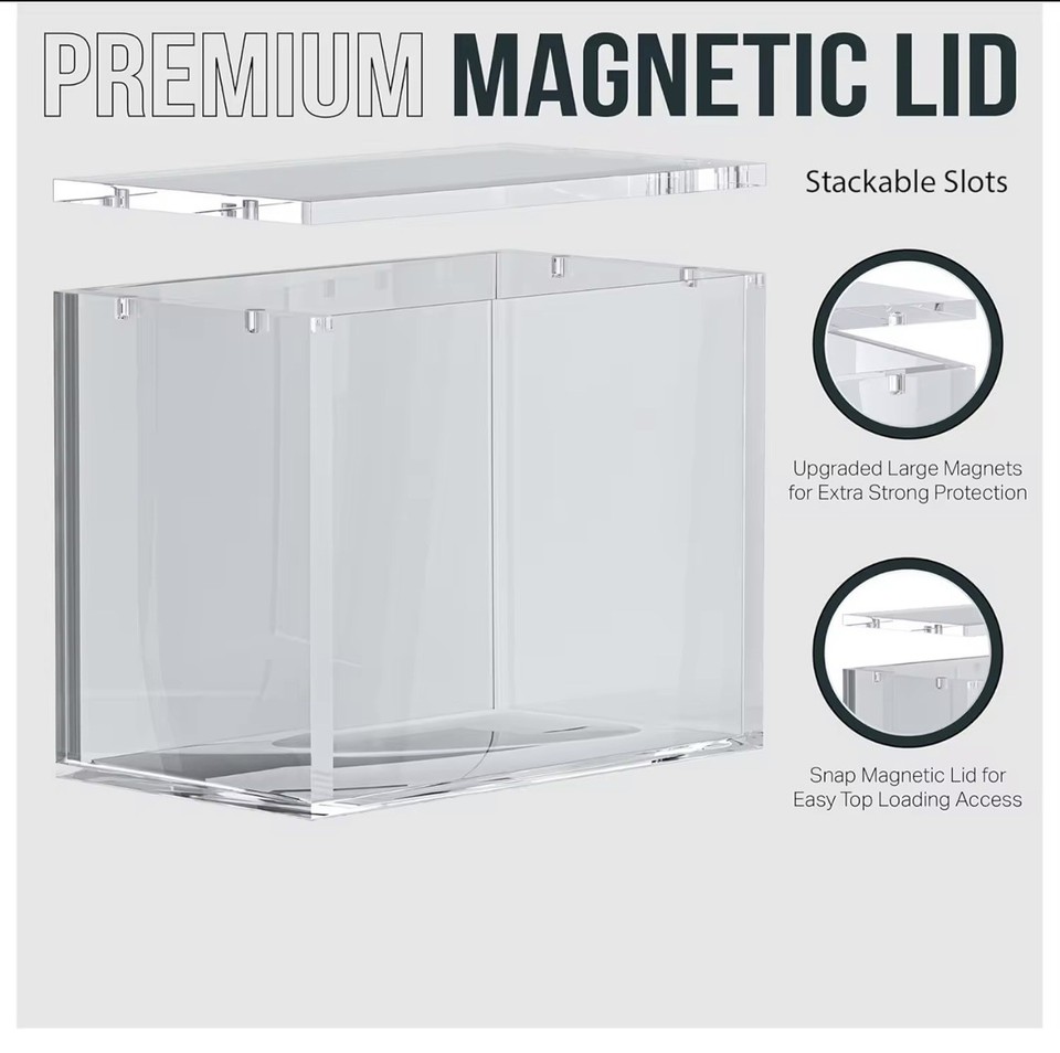 Pokemon Booster Box Case - Clear Acrylic Case - Magnetic Lid Premium ...