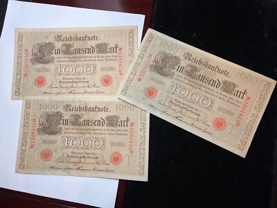 1910 German 1000 Mark Notes (Lot of 3) | eBay