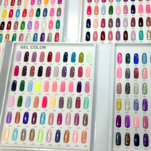 Poly Nail Gel Color Chart Display Book Nail Art 216 Nails | eBay