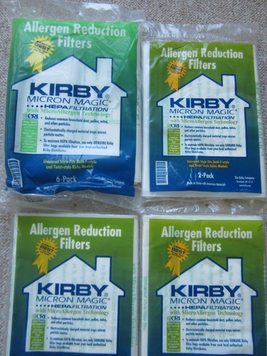 Kirby Micron Magic MicroAllergen Plus HEPA Vacuum Filter Bags 12 ct ...