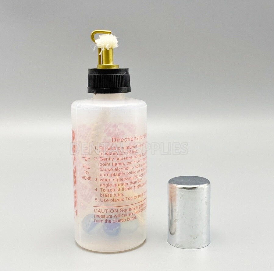Dental Alcohol Burner Lamp Plastic Alcohol Torch Bottle Copper Plated ...