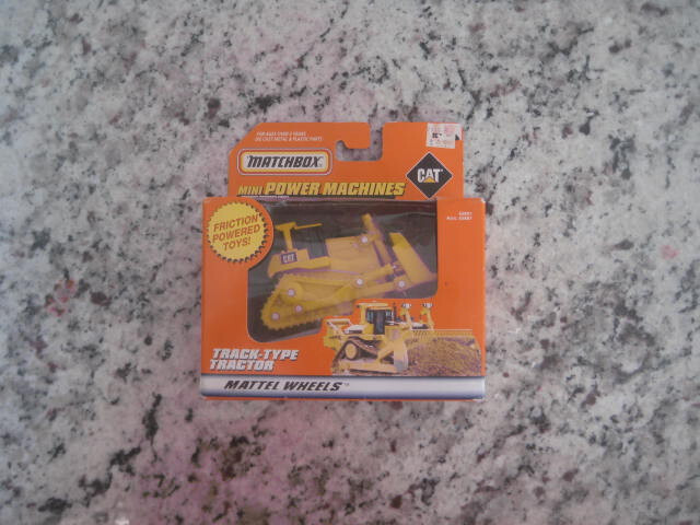 NEW MATCHBOX VINTAGE mini POWER MACHINES MATTEL TRACK-TYPE TRACTOR CAT ...