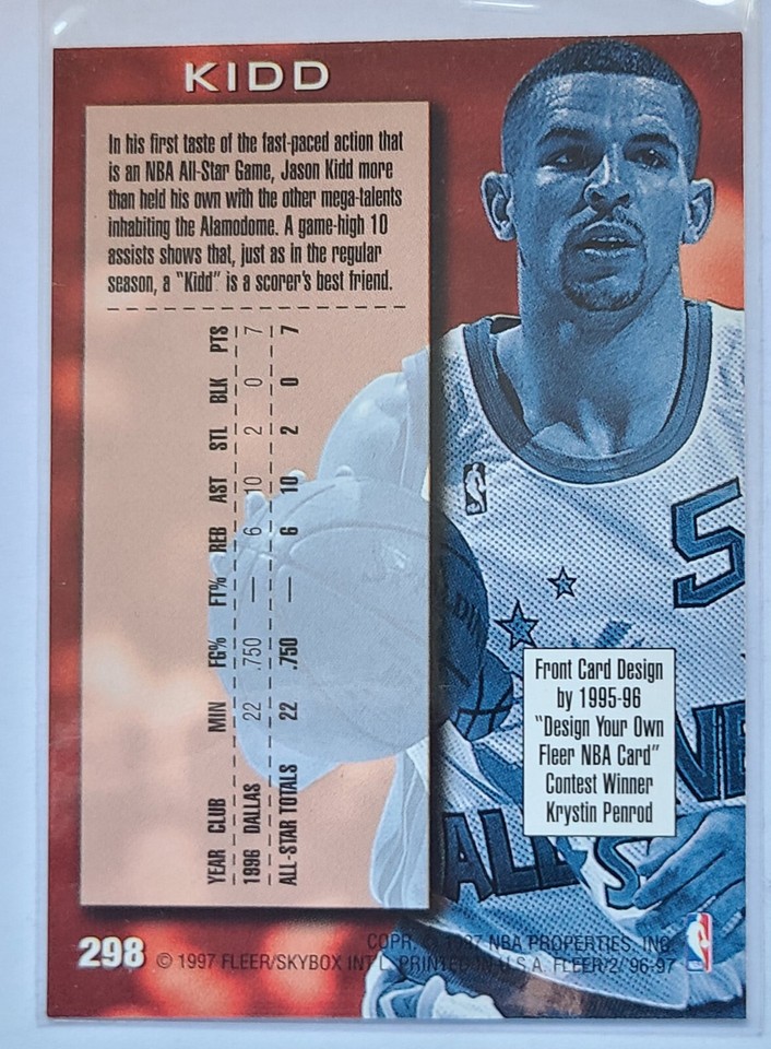 1996 Fleer #298 Jason Kidd Basketball Card | eBay