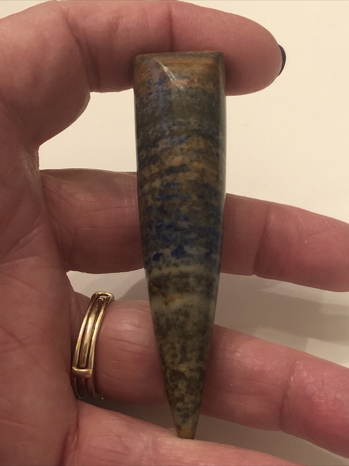 Ancient China Hand Carved Colorful Jade Tooth Shape P… - Gem