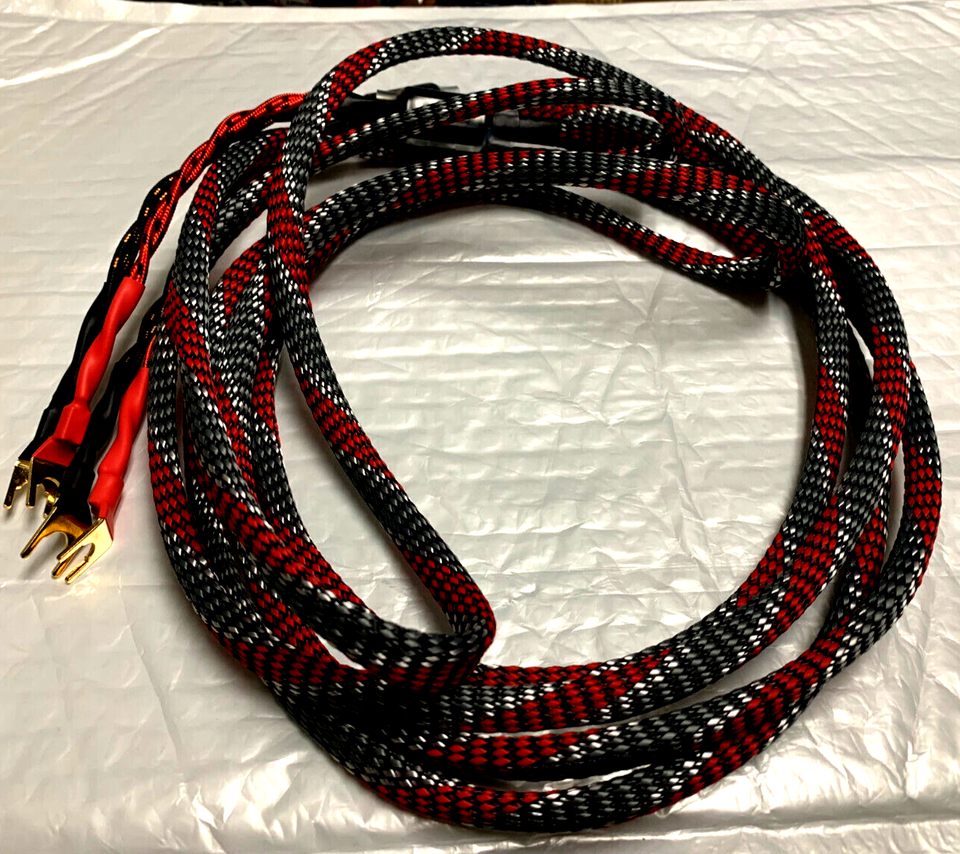 One Pair oxygen-free copper OFC audio speaker cable HI-FI high-end ...