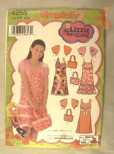 Uncut Simplicity 4255 Girls Dress Shrug Purse Size 8 10 12 14 16 ...