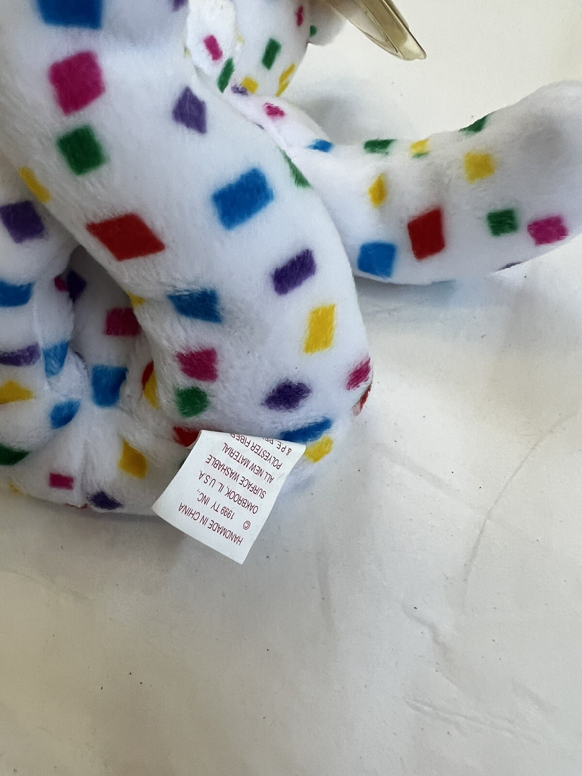 Ty Beanie Baby Ty2K Bear Confetti RARE With Tag Errors, Retired Acrylic ...