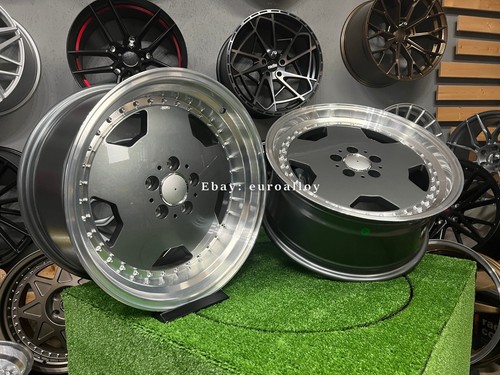 4 x 18 Inch 5x112 Monoblock Style Grey Wheels: Fits For Mercedes-Benz E ...