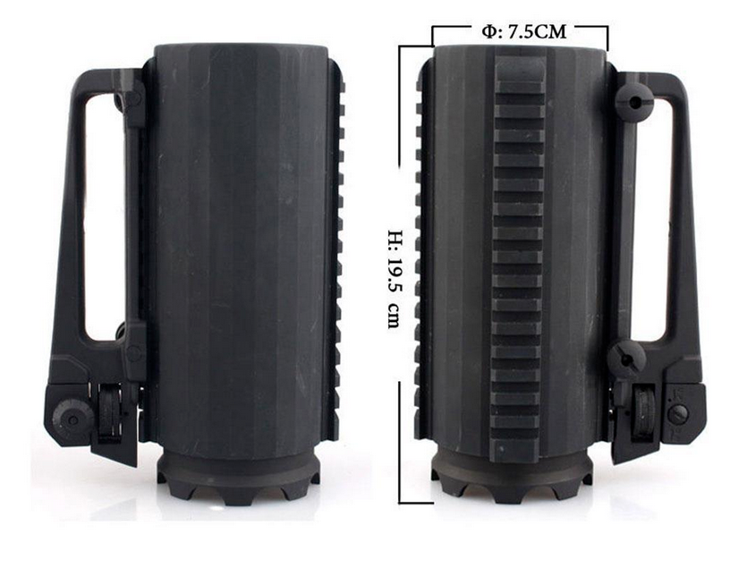 Black Tactical Battle Mug Detachable Carry Military Rail Mug Cup ...