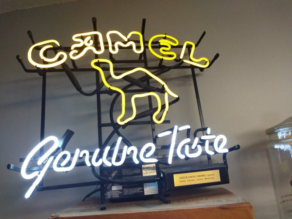 Vintage Camel Genuine Taste Neon LightTabacco advertising | eBay