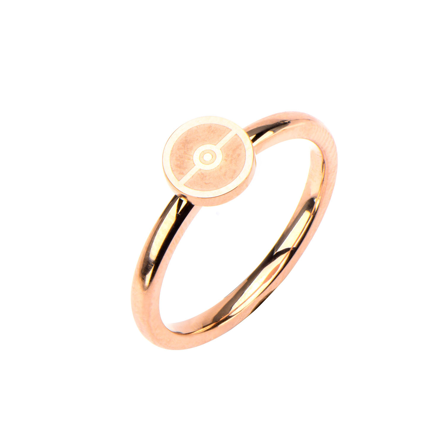 Pokemon Poke Ball Rose Gold PVD Plated Stainless Steel Ring | 8 | eBay