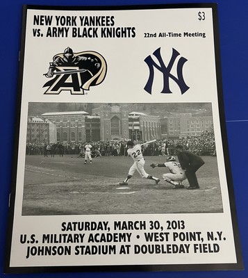 2013 New York Yankees vs Army Black Knights Doubleday Field Scorecard ...