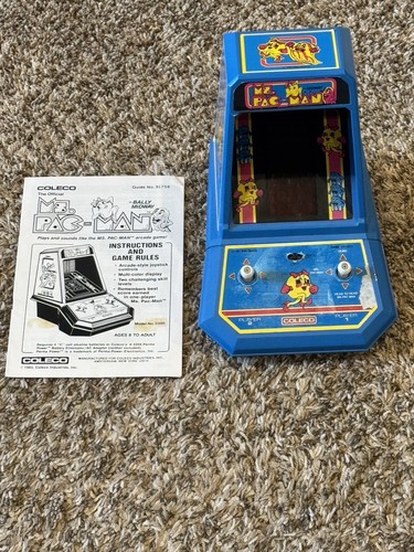 Vintage 1981 Ms. PAC-MAN Mini Tabletop Arcade Coleco Bally Midway ...