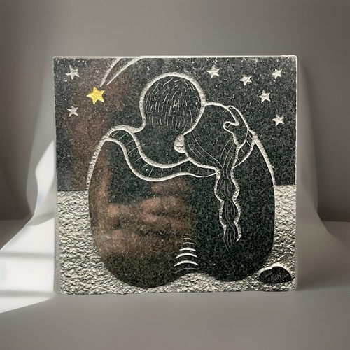 VTG Amy Dallas Original Carved Granite Tile-Lovers Under The Stars ...