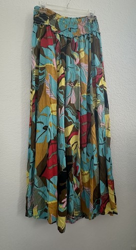 True Destinations Pants Sz L Floral Wide Leg Palazzo Tropical Resort ...