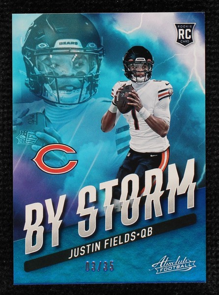 2021 Panini Absolute - By Storm Spectrum Blue #BST-8 Justin Fields /35 ...