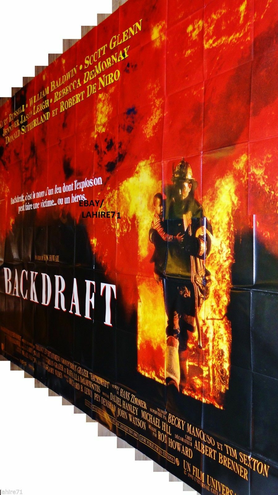 BACKDRAFT firefighter kurt russell movie poster french BILLBOARD 8 ...