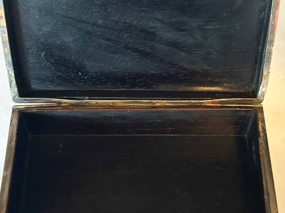 Antique Japanese Cherry Blossom Pure Silver Victorian Cigarette Box | eBay