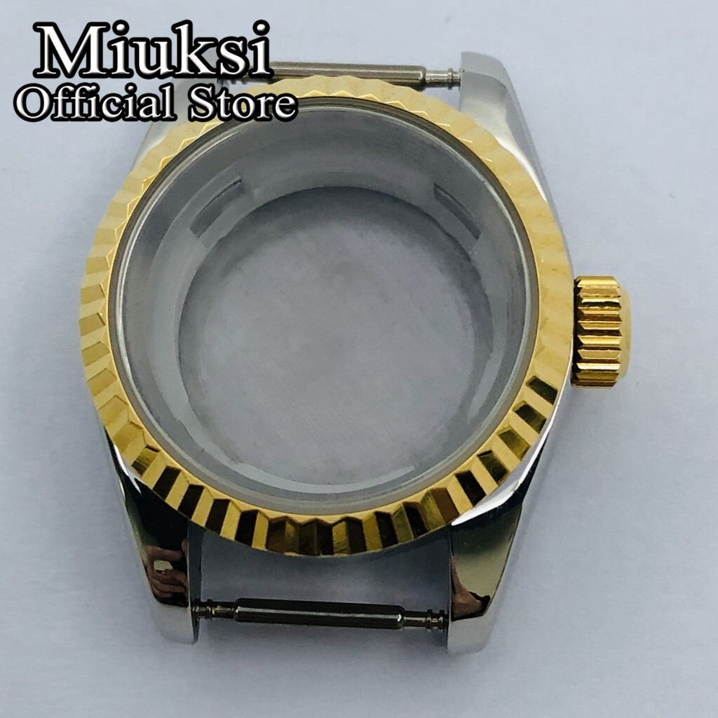 Miuksi 26mm silver gold watch case sapphire glass fit NH05 NH06 ...