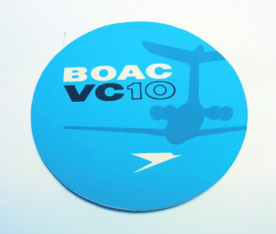 3 x Vintage BOAC & British Airways 1970's Vintage Collectable Coasters ...