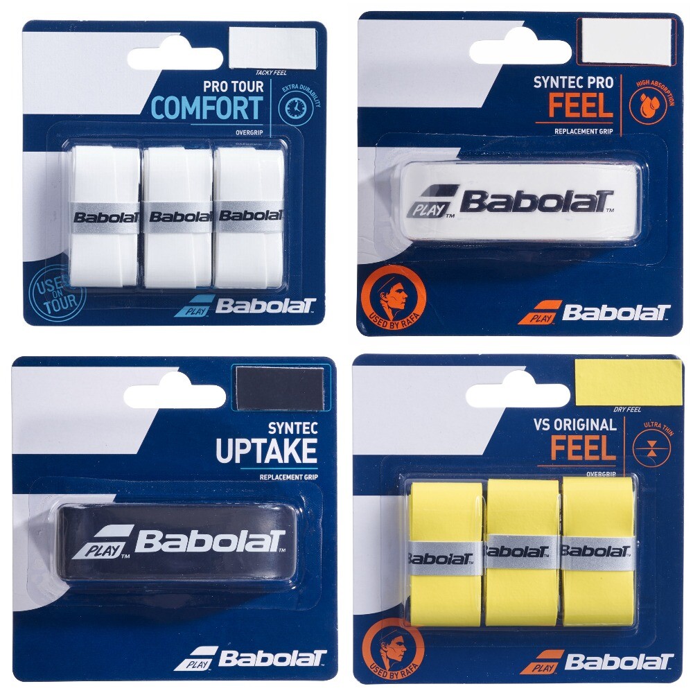 BABOLAT GRIP REPLACEMENT OR OVERGRIP - COMFORT - FEEL - UPTAKE - SYNTEC ...