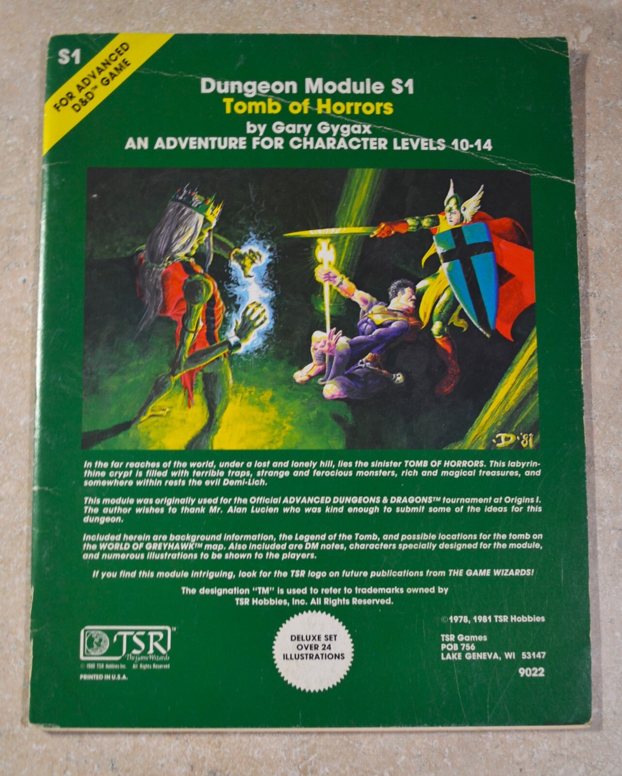 Advanced D&D Dungeon Module S1 Dungeons & Dragons 1978, 1981 Tomb of ...