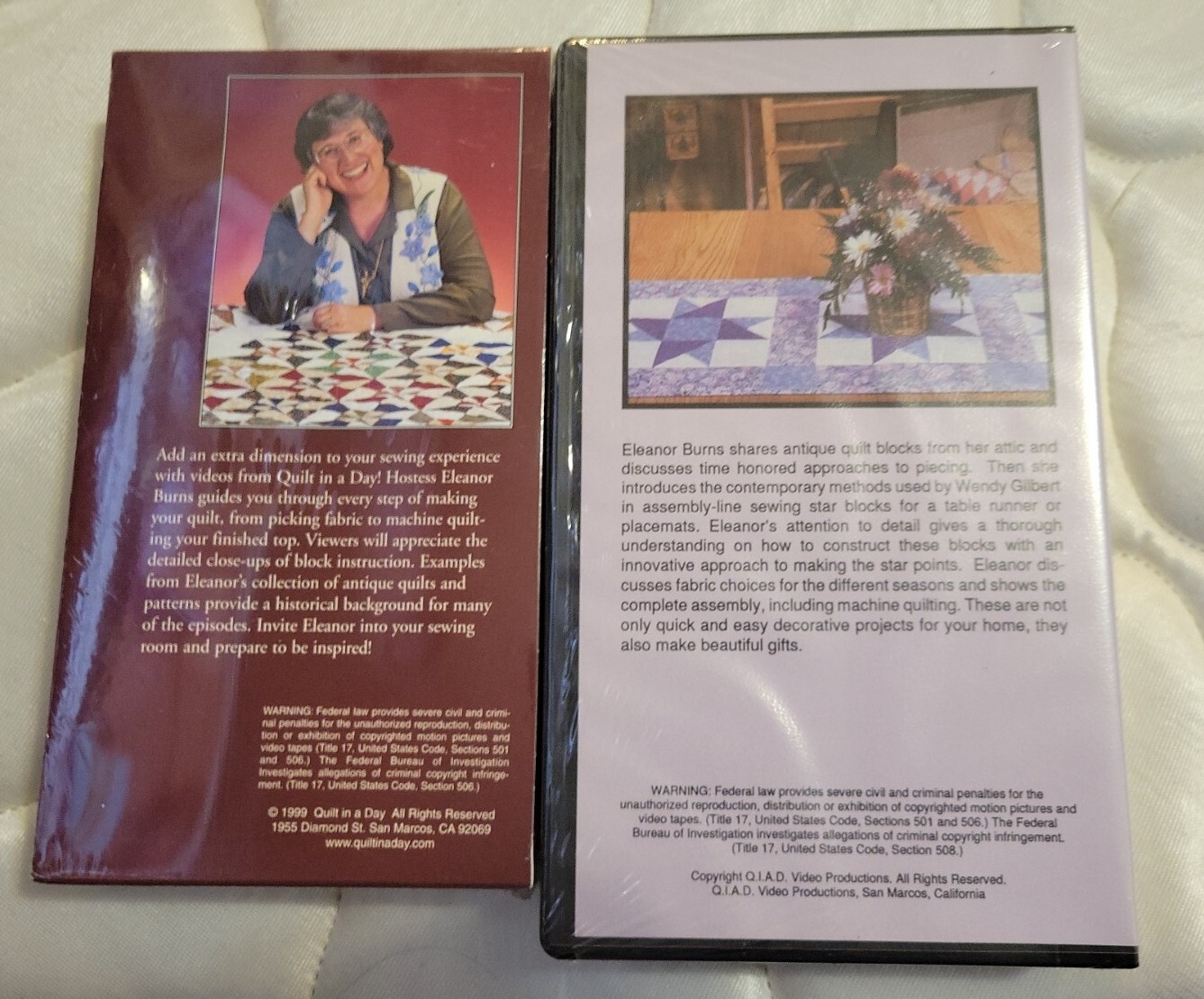 2 Sealed VHS Quilt in a Day - Eleanor Burns - A8 | eBay