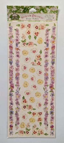 Susan Branch Floral Borders Pansies Scrapbooking Stickers Sealed 5"x12 ...