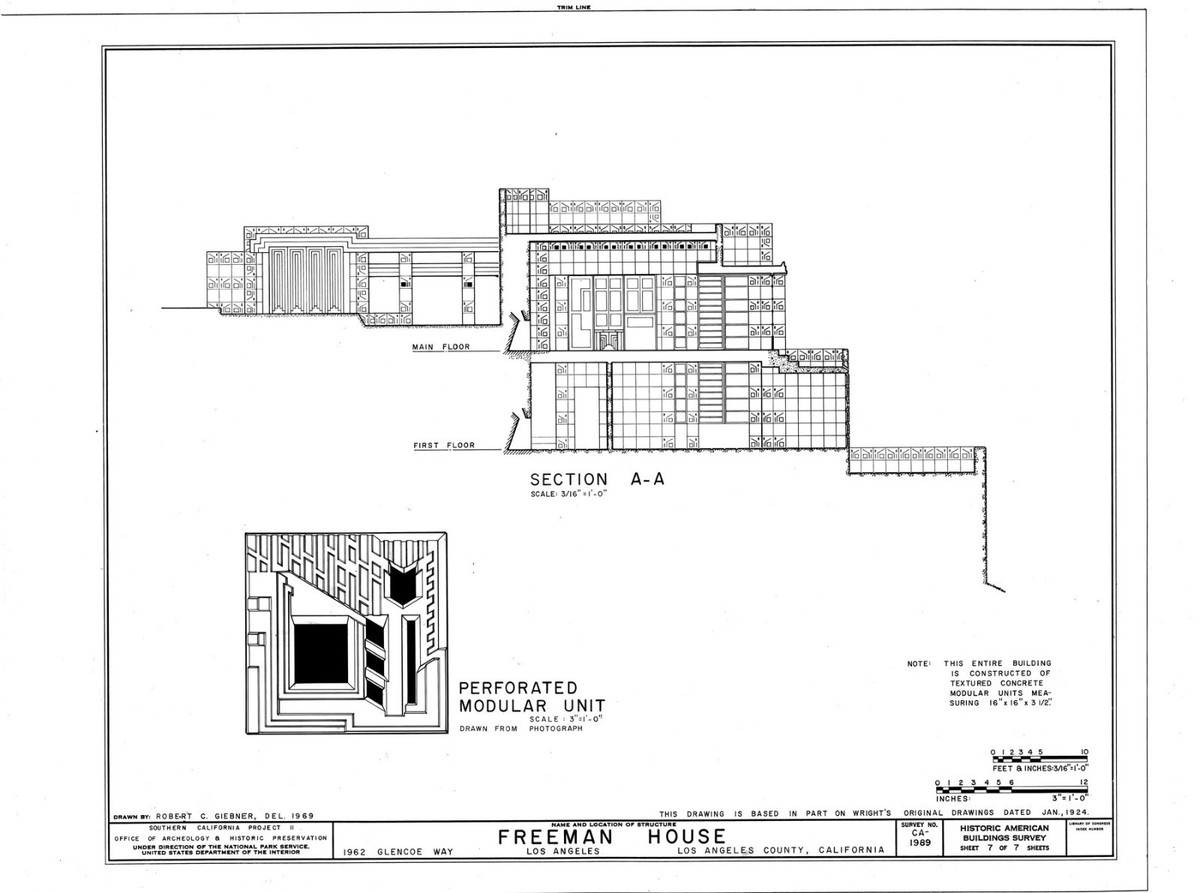 Ennis House Floor Plans Ennis House Los Angeles, CA Fine Art