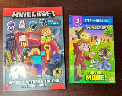 Minecraft Official Nether & the End Sticker Book & Step 3 Survival Mode ...