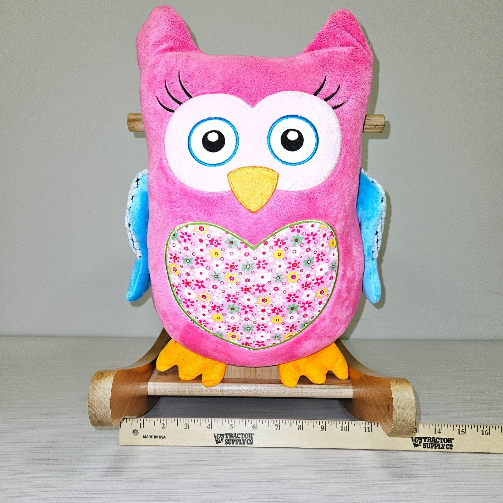 RockAbye Owlivia Plush Pink Owl Musical Child's Rocker Educational Toy ...