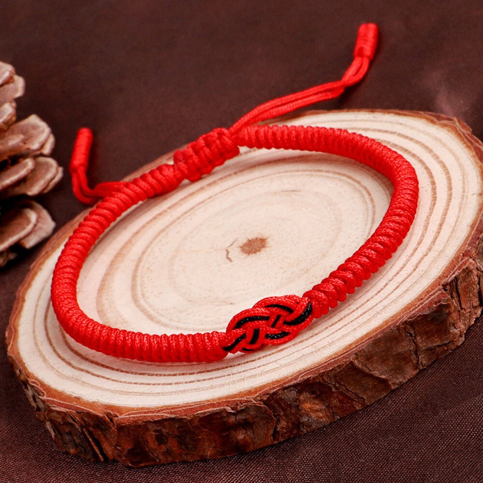 Tibetan Buddhist Handmade Chinese Knots Lucky Bracelet Wrist Red Rope ...
