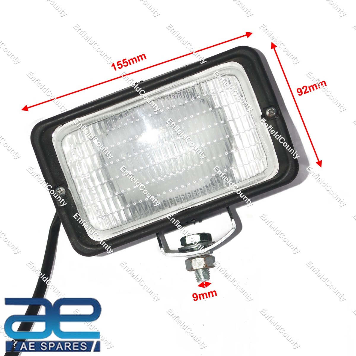 Work Lamp Spotlight+H3 Bulb For John Deere Trailer Digger JCB Terex Massey ECs | eBay Australia