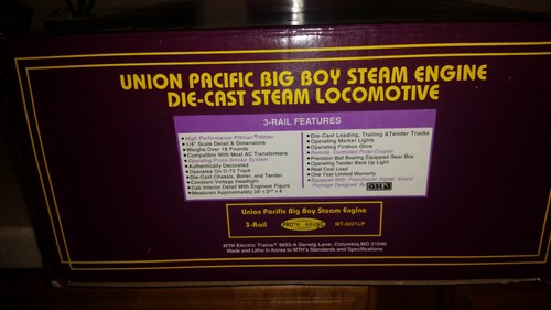 MTH Premier Union Pacific Big Boy MT-3021LP | eBay