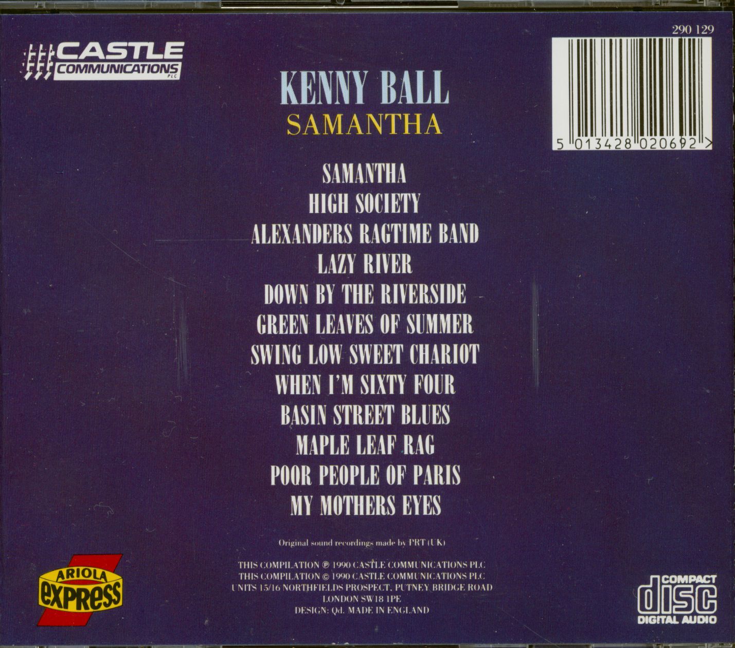 Kenny Ball - Samantha (CD) - Jazz | eBay