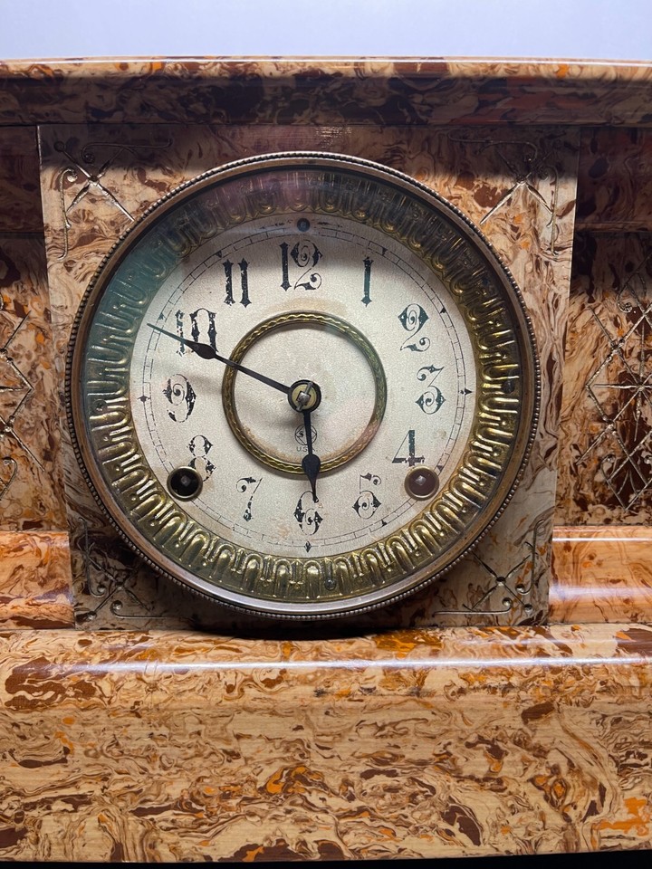 Antique Seth Thomas Adamantine Mantle Clock With Key 1880s WORKING | eBay