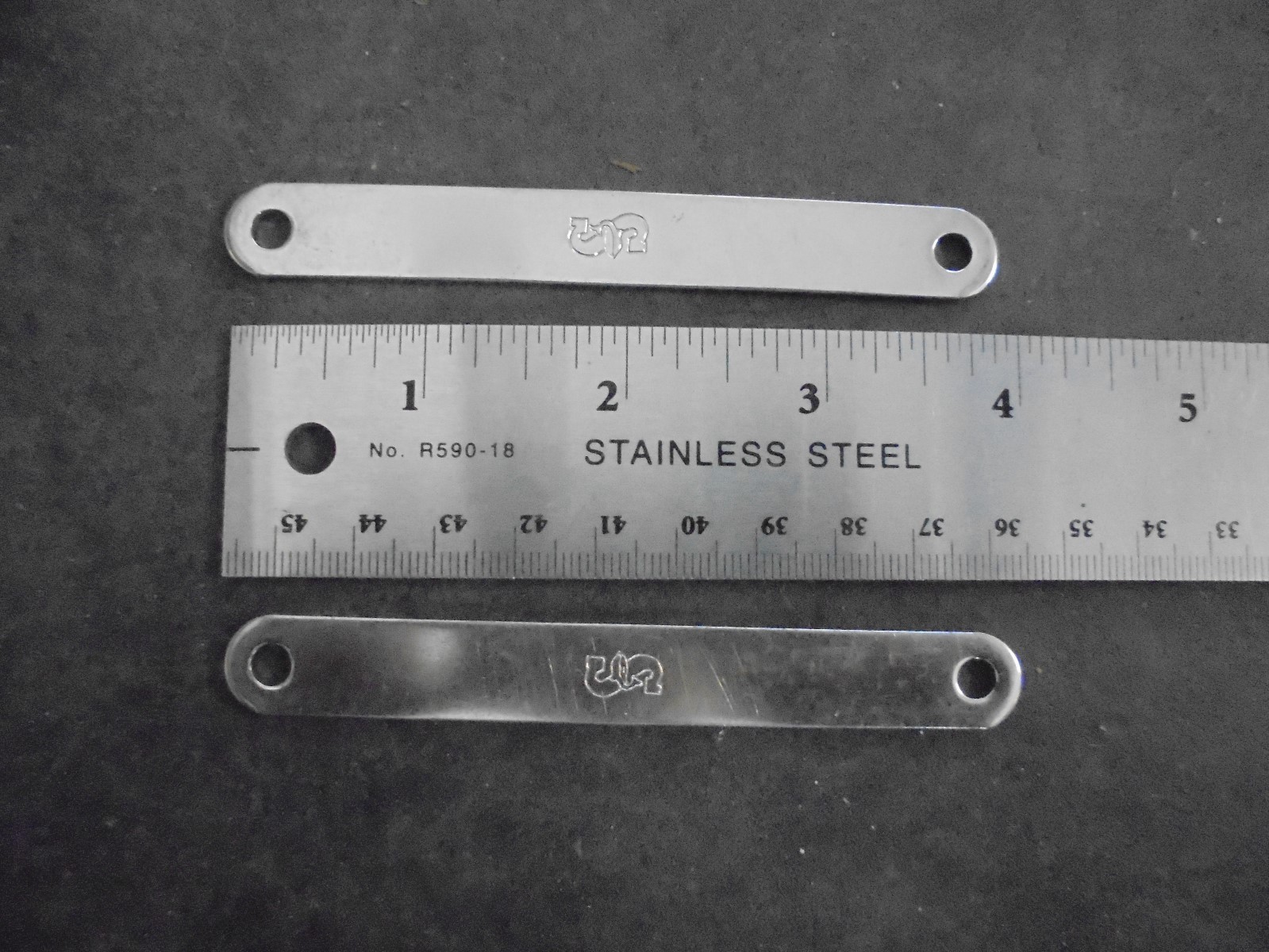 85-14 Schaefer 4" x 1/2" SS Strap tang Sailboat deck toe rail protector ...