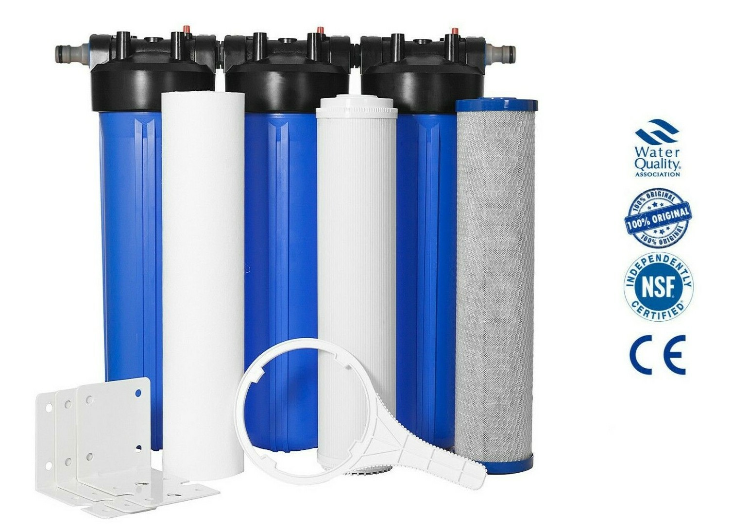 3 Stage Big Blue BB20" HMA Water Filter Koi Pond Fish House ...