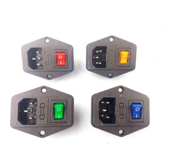 IEC320 10A 120V Inlet Module Plug Fuse Switch Male Power Socket | eBay