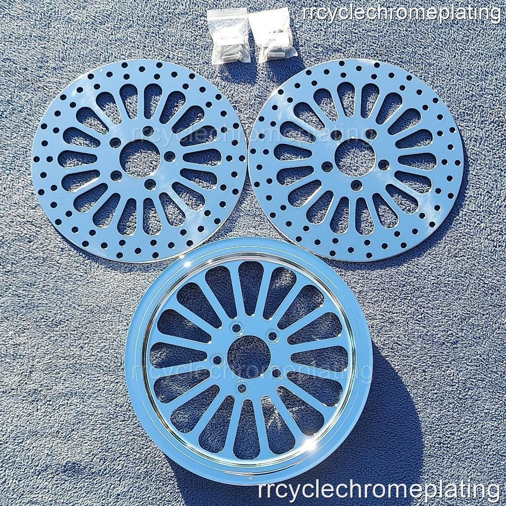 DNA Super Spoke 70th 1-1/8 Rear Pulley & 2 Rotors Softail Heritage ...