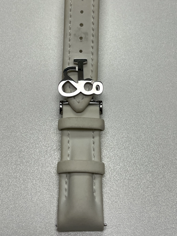 USED JACOB & CO AUTHENTIC WHITE POLY 20MM WATCH BAND W. BUCKLE FOR 40MM ...