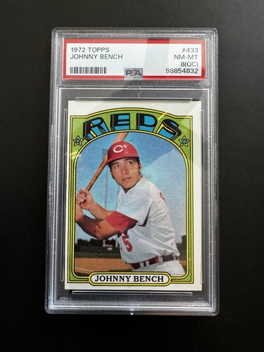 1972 Topps Baseball Johnny Bench Card Graded PSA 8 (OC) | eBay