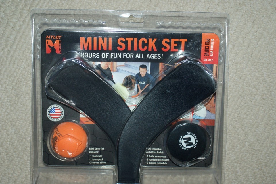 Mylec 'Hallway Hockey' -Mini 16" Hockey Stick Set- - New/Blister Pack ...