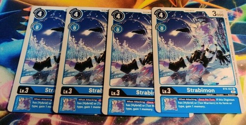 x4 Playset Digimon STRABIMON BT6-022 Blue Common TCG | eBay