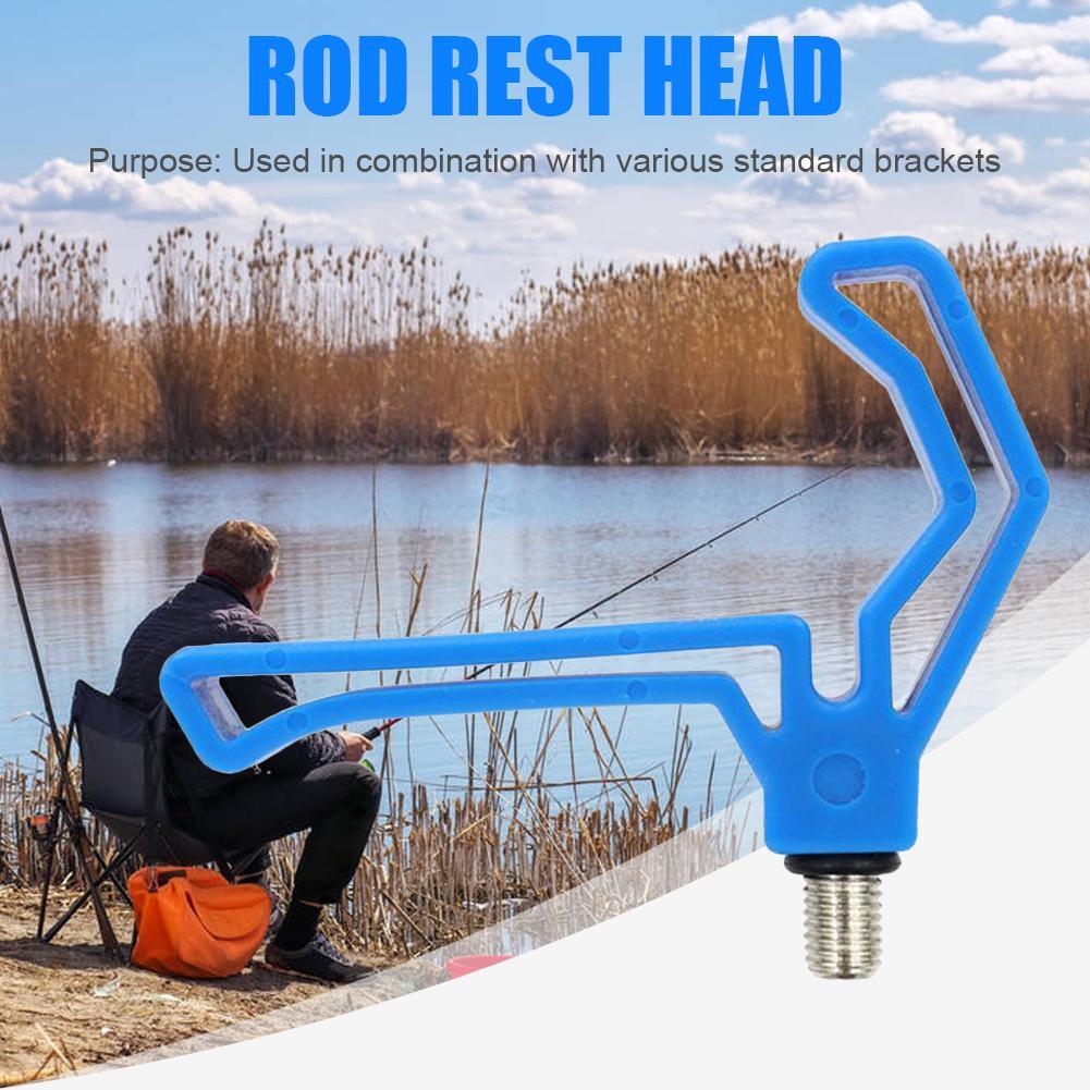 M3/8 Fishing Rod Rest Gripper Head Carp Fish Pole Holder Support (Blue ...