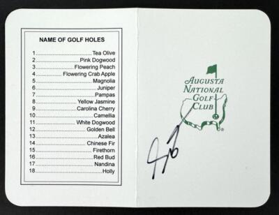Scottie Scheffler Signed Autograph Augusta National Masters Scorecard w ...